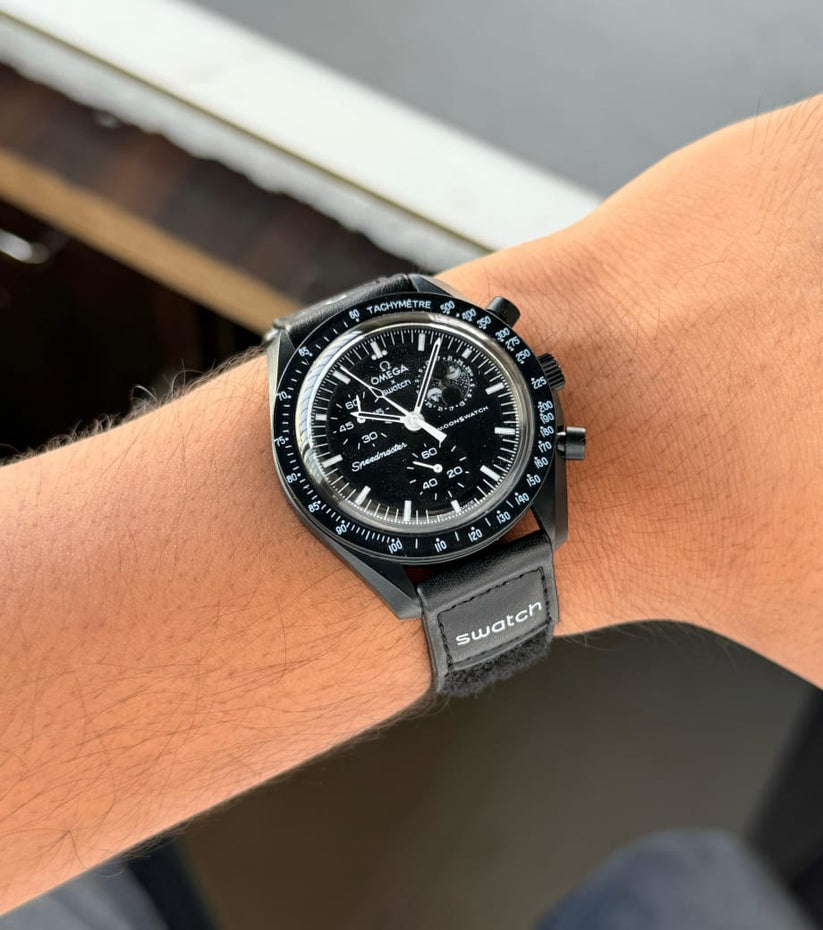 Omega Speedmaster Moonswatch greyBlack with black belt high quality ...