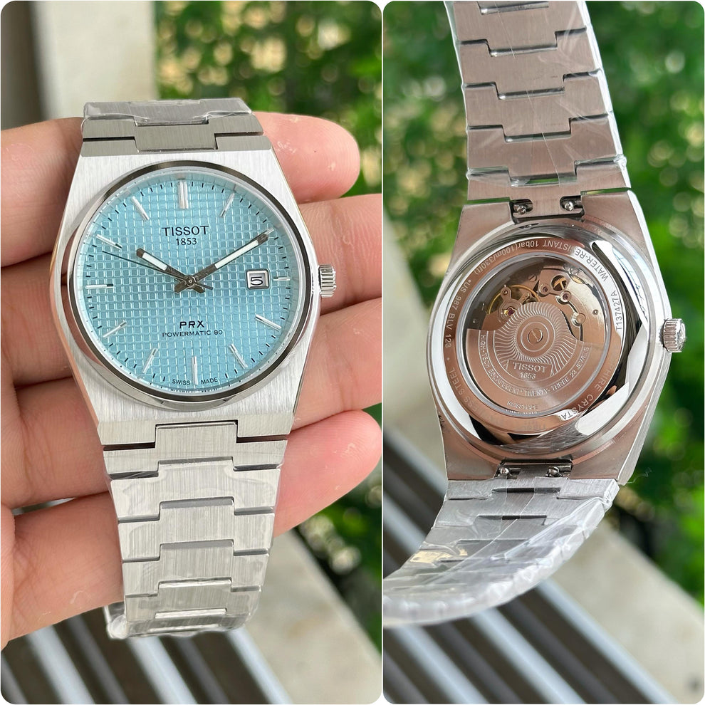 Tissot Prx Premium Stainless Steel Tiffany Dial Automatic – Maniac Watches