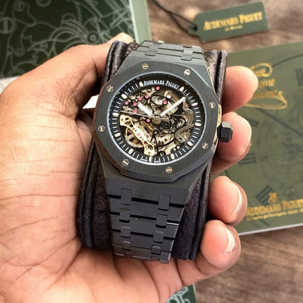 Audemars Piguet Skeleton AP Royal Oak Black Skeleton Metal – Maniac Watch