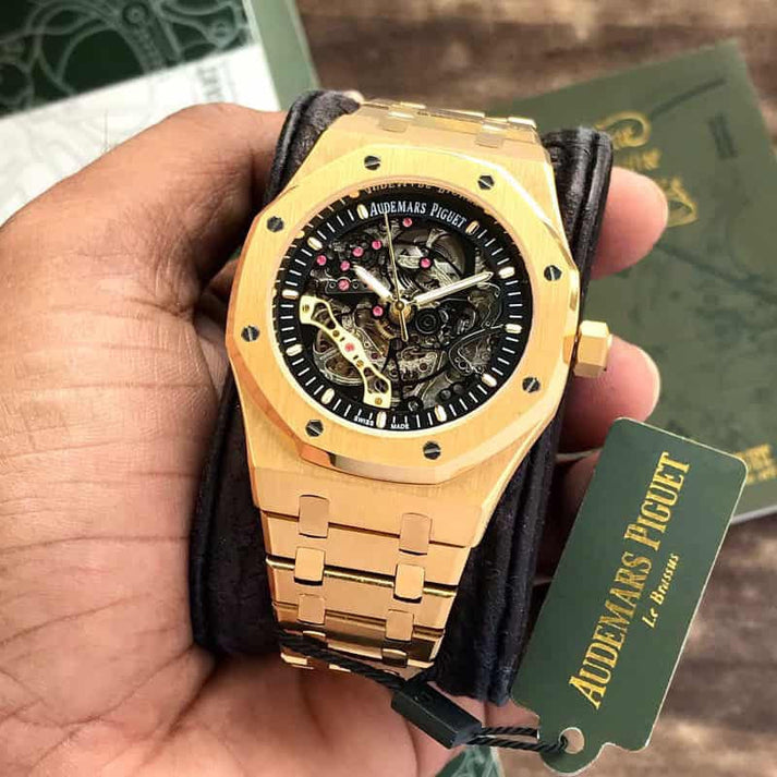 Audemars Piguet Skeleton AP Royal Oak Gold Skeleton Metal – MANIAC WATCHES