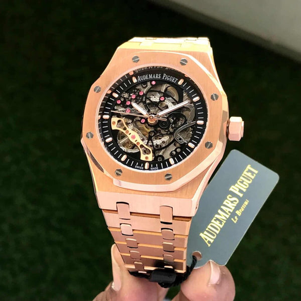 Audemars Piguet Skeleton AP Royal Oak Rosegold Skeleton Metal – Maniac ...